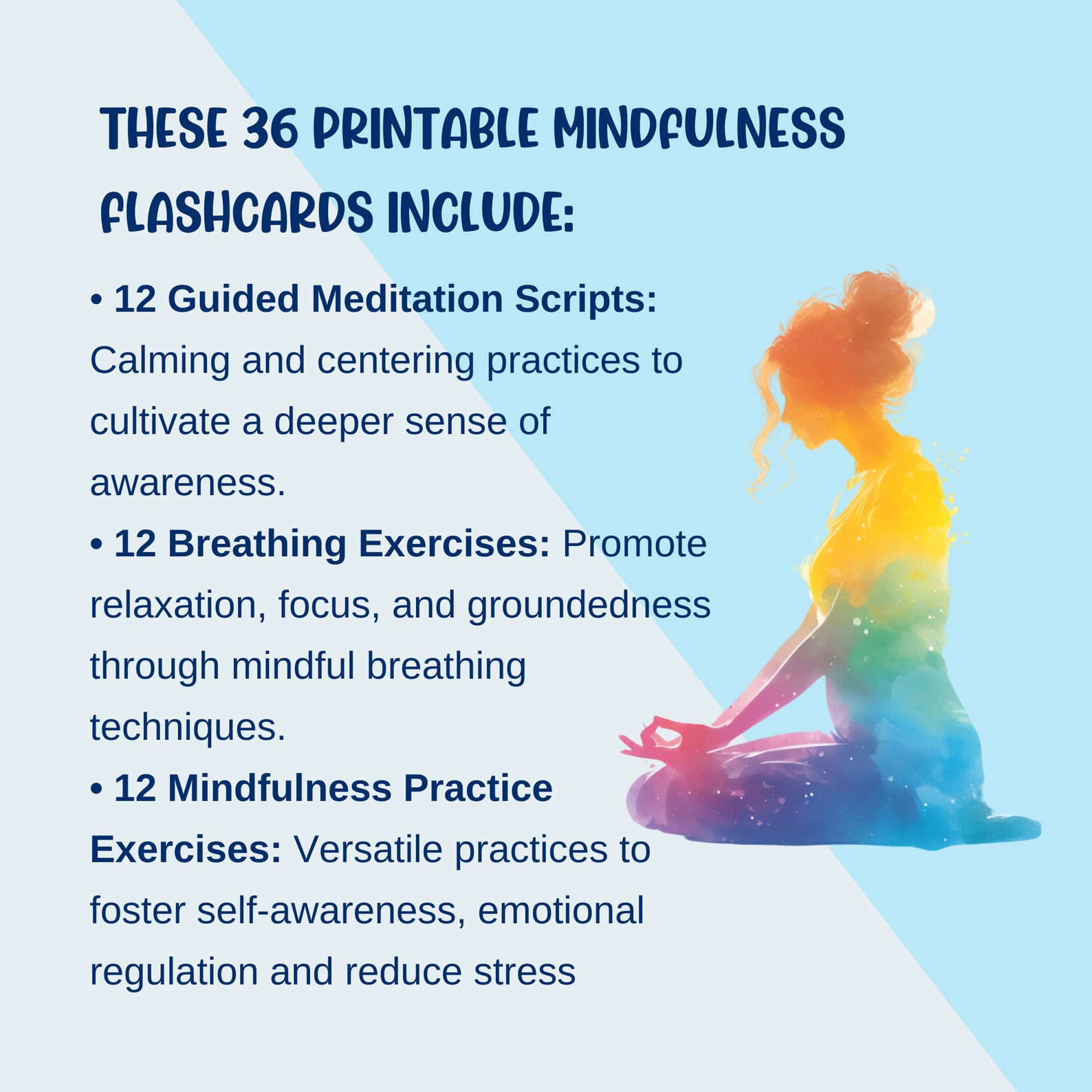 36 Mindfulness Cards Guided Meditation Scripts Gift for Her Breathing ...