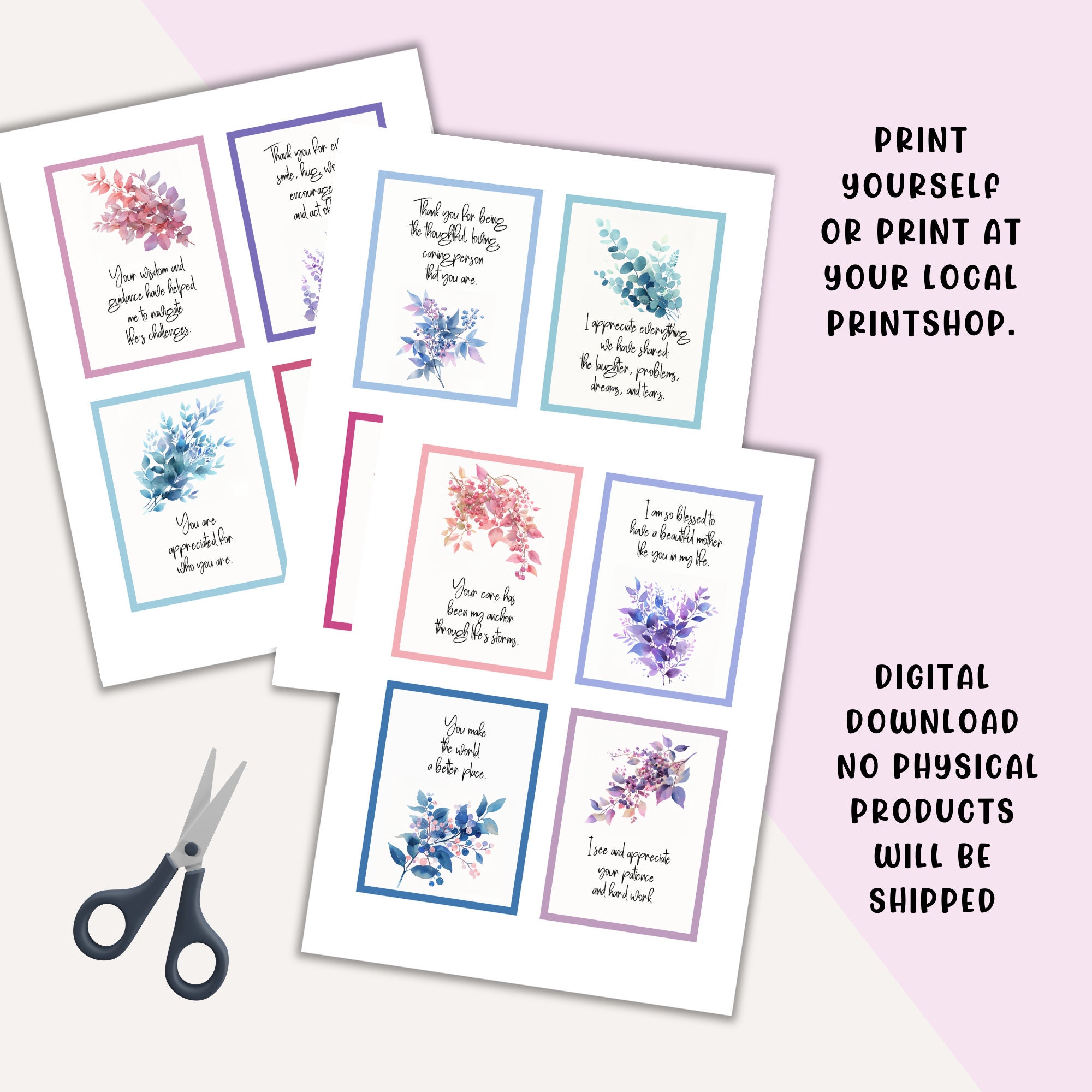 44 Mother Appreciation Affirmation Cards Printable gift for Mom ...