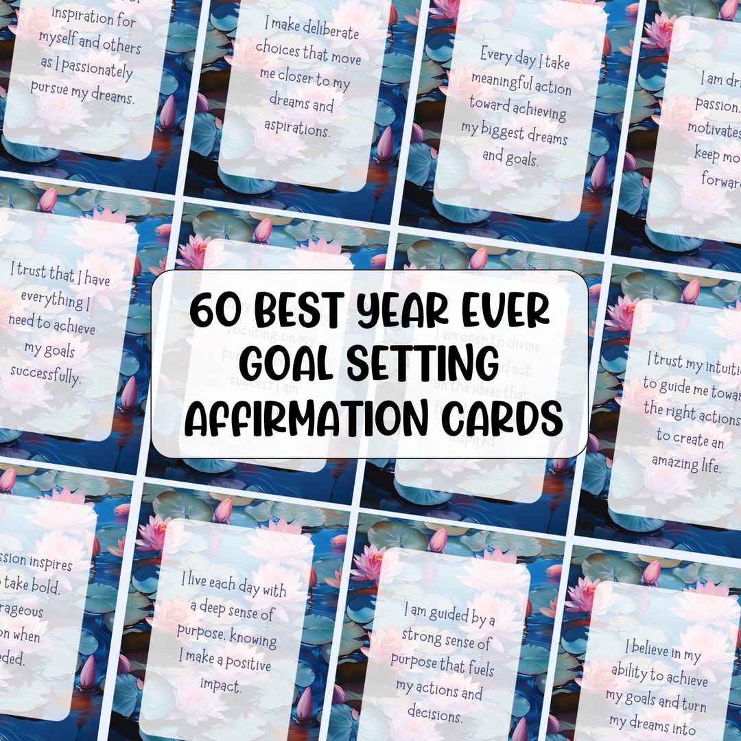 Goal Setting Affirmation Cards Motivation Quotes Positive Affirmations ...