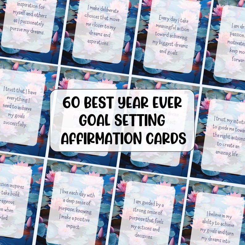 Goal Setting Affirmation Cards Motivation Quotes Positive Affirmations ...