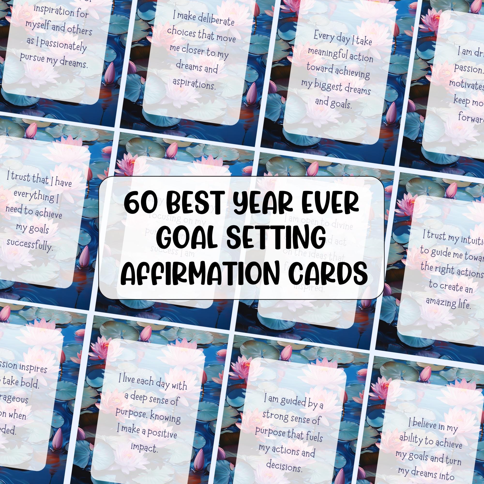 Goal Setting Affirmation Cards Motivation Quotes Positive Affirmations ...
