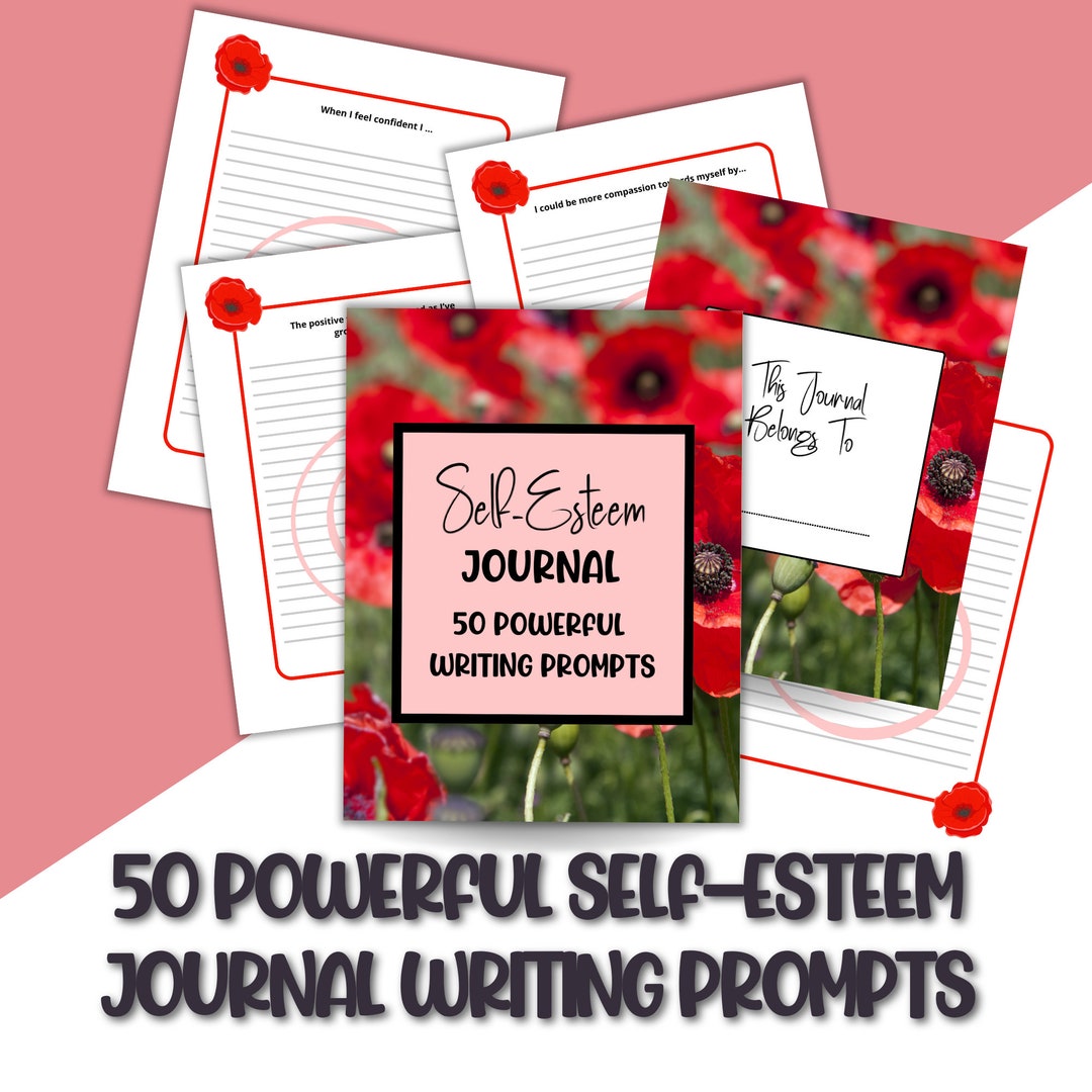 50 Self-esteem Writing Prompts Confidence Worksheets Mental Health ...