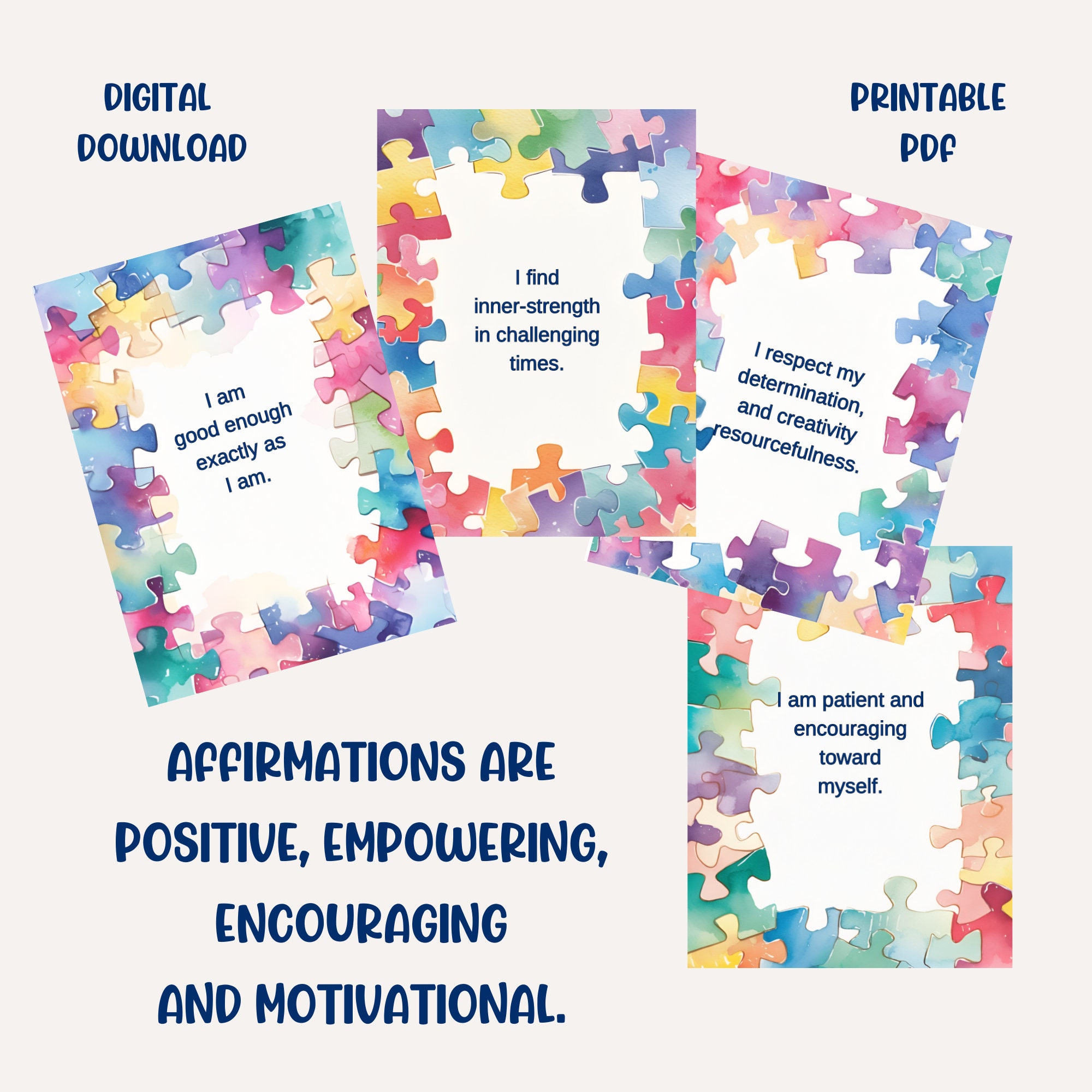 64 Neurodivergent Affirmation Cards ADHD Autism Neurodiversity Deck ...