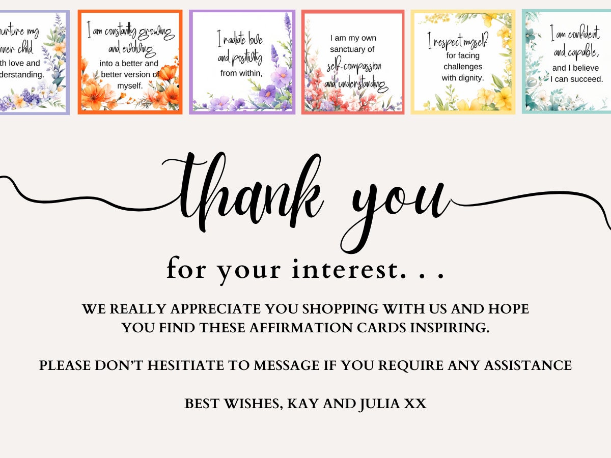 60 Self-love affirmation cards for self-care, self-esteem & self ...