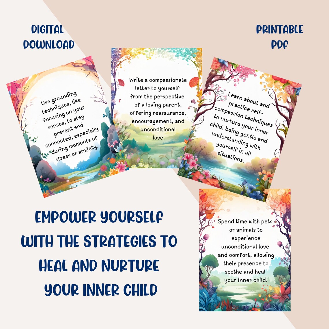Heal Your Inner Child Strategy Cards Childhood Trauma Recovery Adverse ...