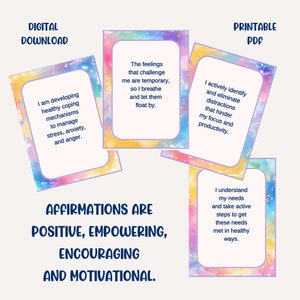 64 ADHD Affirmation Cards. Attention Deficit Flashcards. Neurodiversity ...