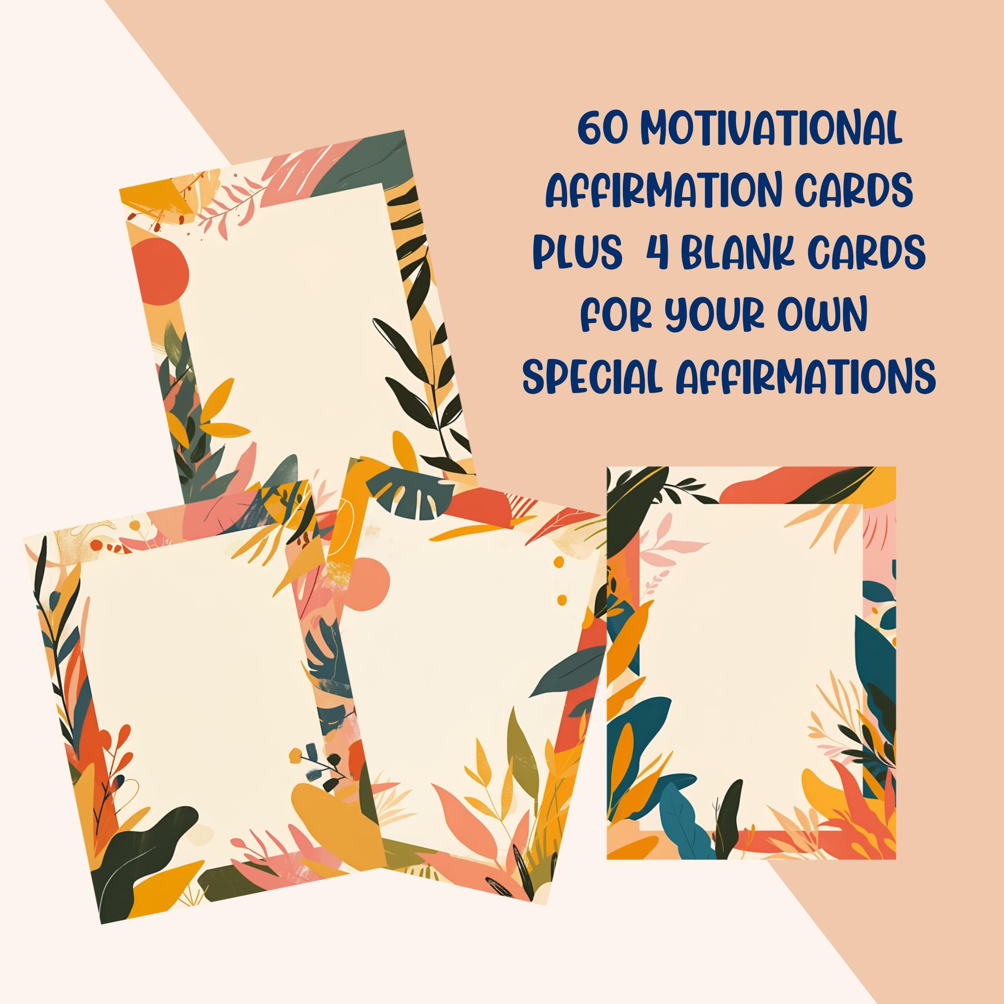 64 Motivation Affirmation Cards Positive self-help affirmations for ...