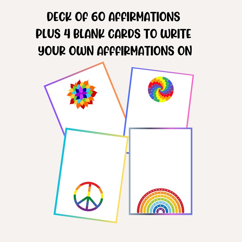 60 Trauma Recovery Affirmation Cards. Digital Download. Printable Card ...