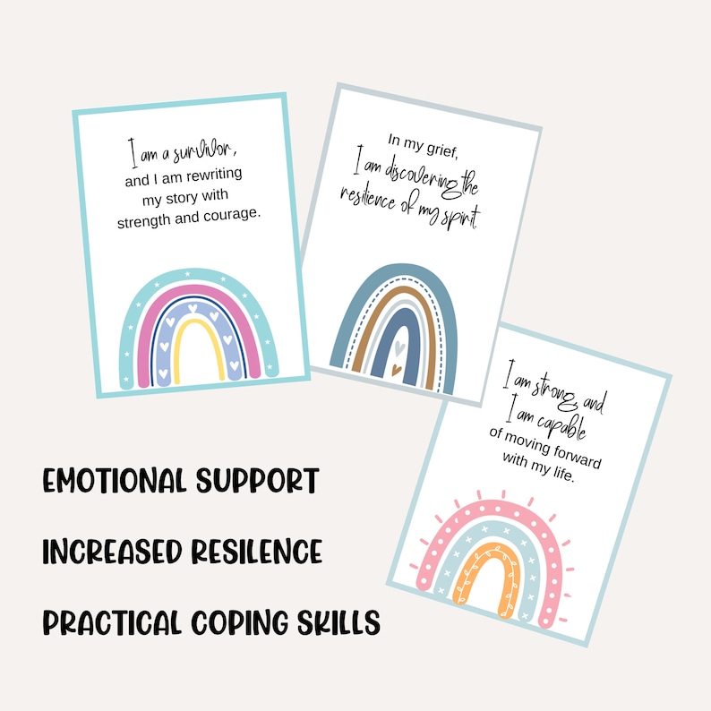 60 Grief and Loss Affirmation Cards. Recovery Card Deck. Heartbreak or ...