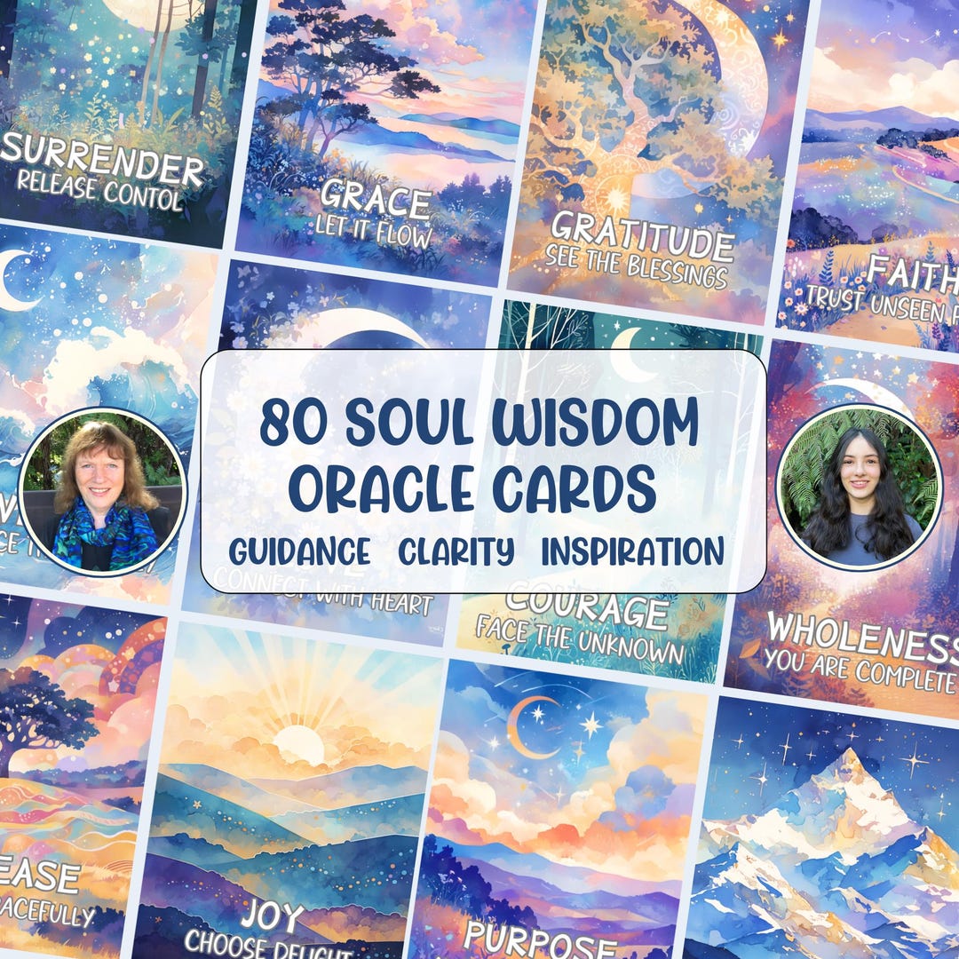 80 Soul Wisdom Oracle Cards Unique Oracle Tarot Deck Spiritual Cards Divine Oracle Deck ...