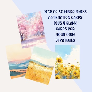 Mindfulness Affirmation Cards. Mental Health Affirmations Coping Card ...