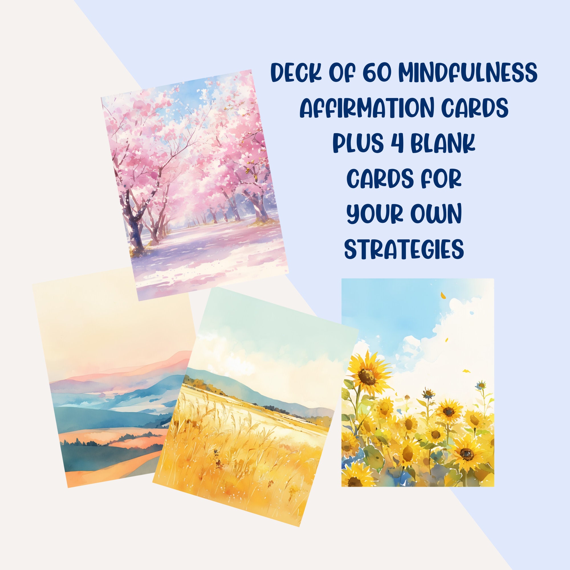 Mindfulness Affirmation Cards. Mental Health Affirmations Coping Card ...