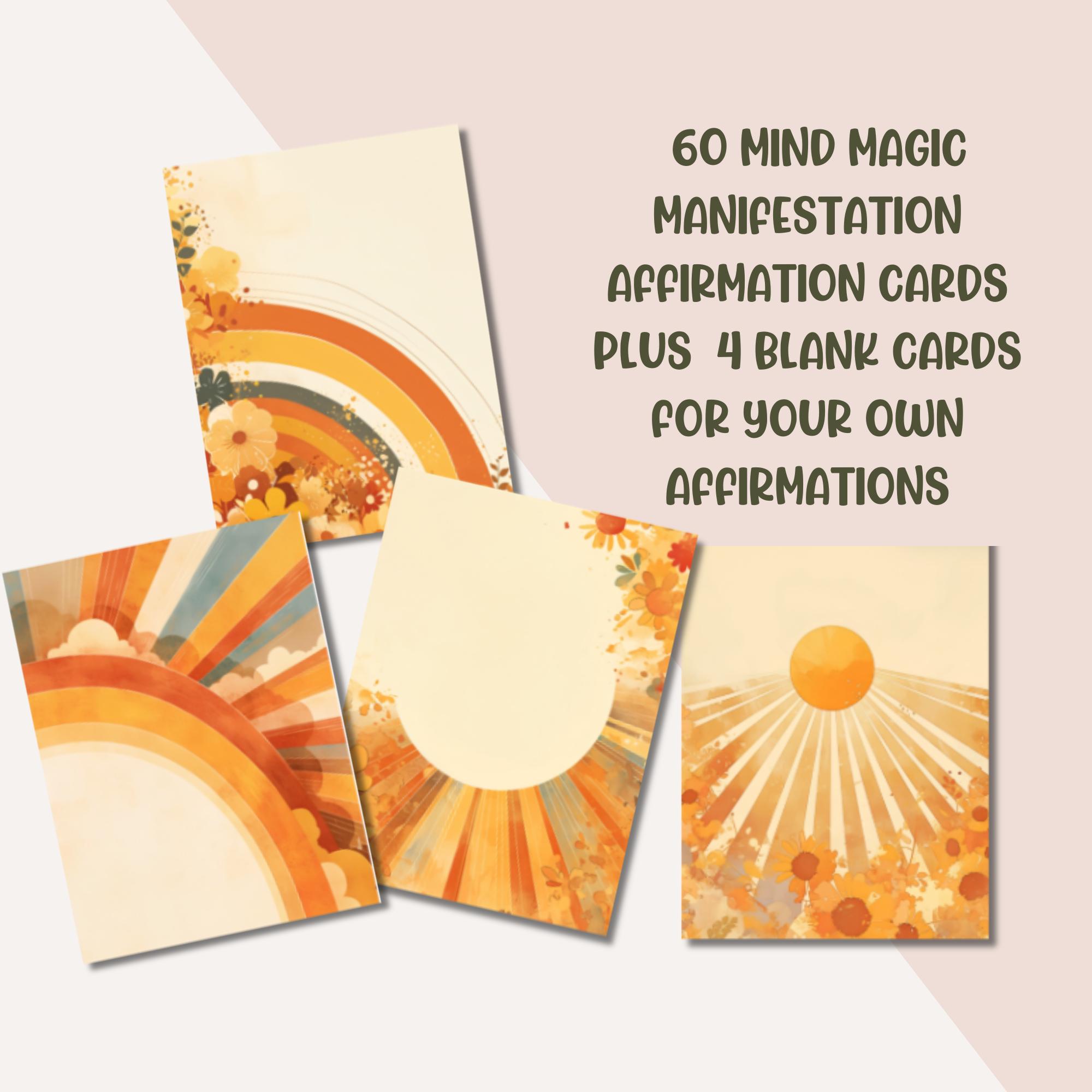 64 Manifestation Affirmation Cards Spiritual Growth Mind Magic Cards ...