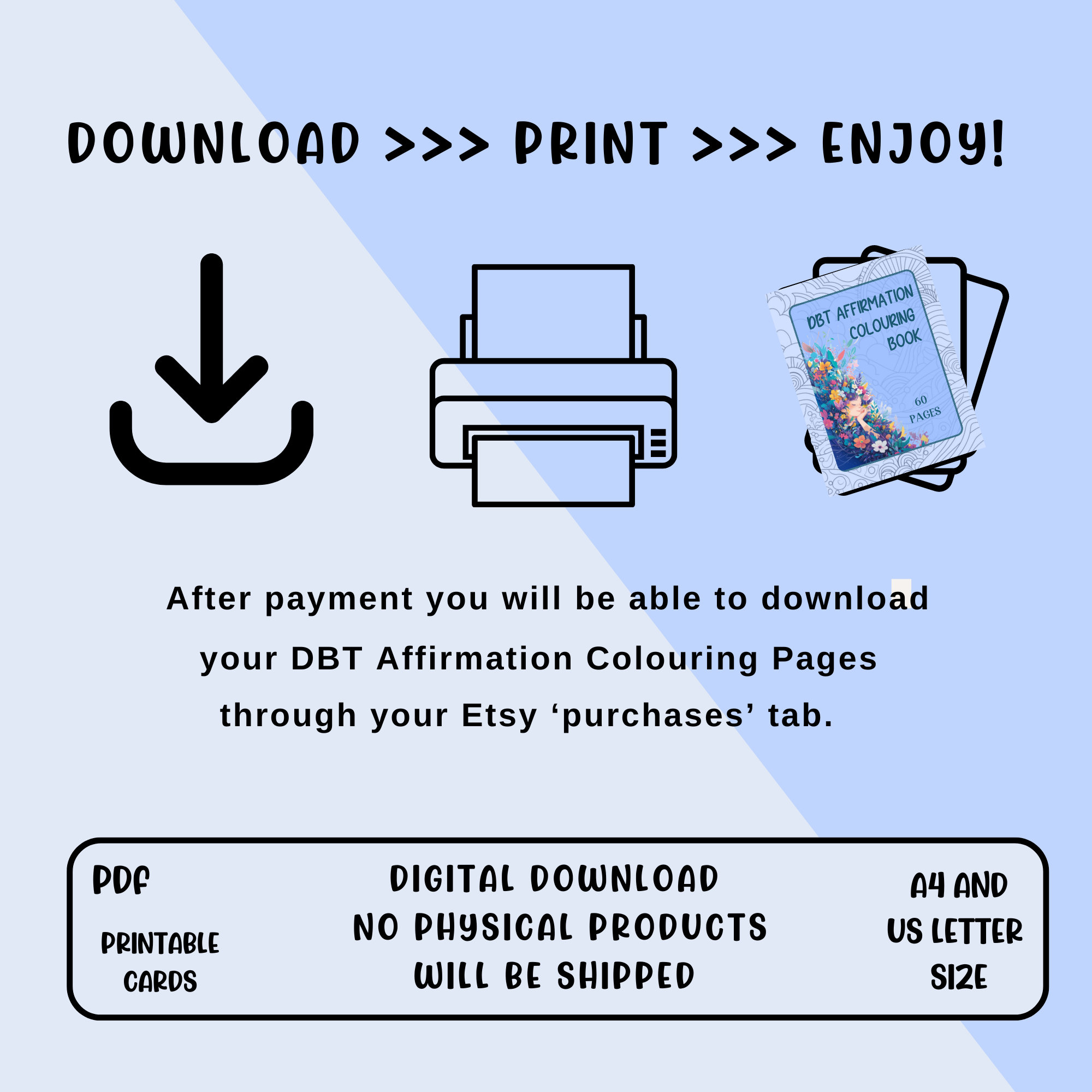 DBT Affirmation Coloring Pages Mindfulness Dialectical Behavior Therapy ...