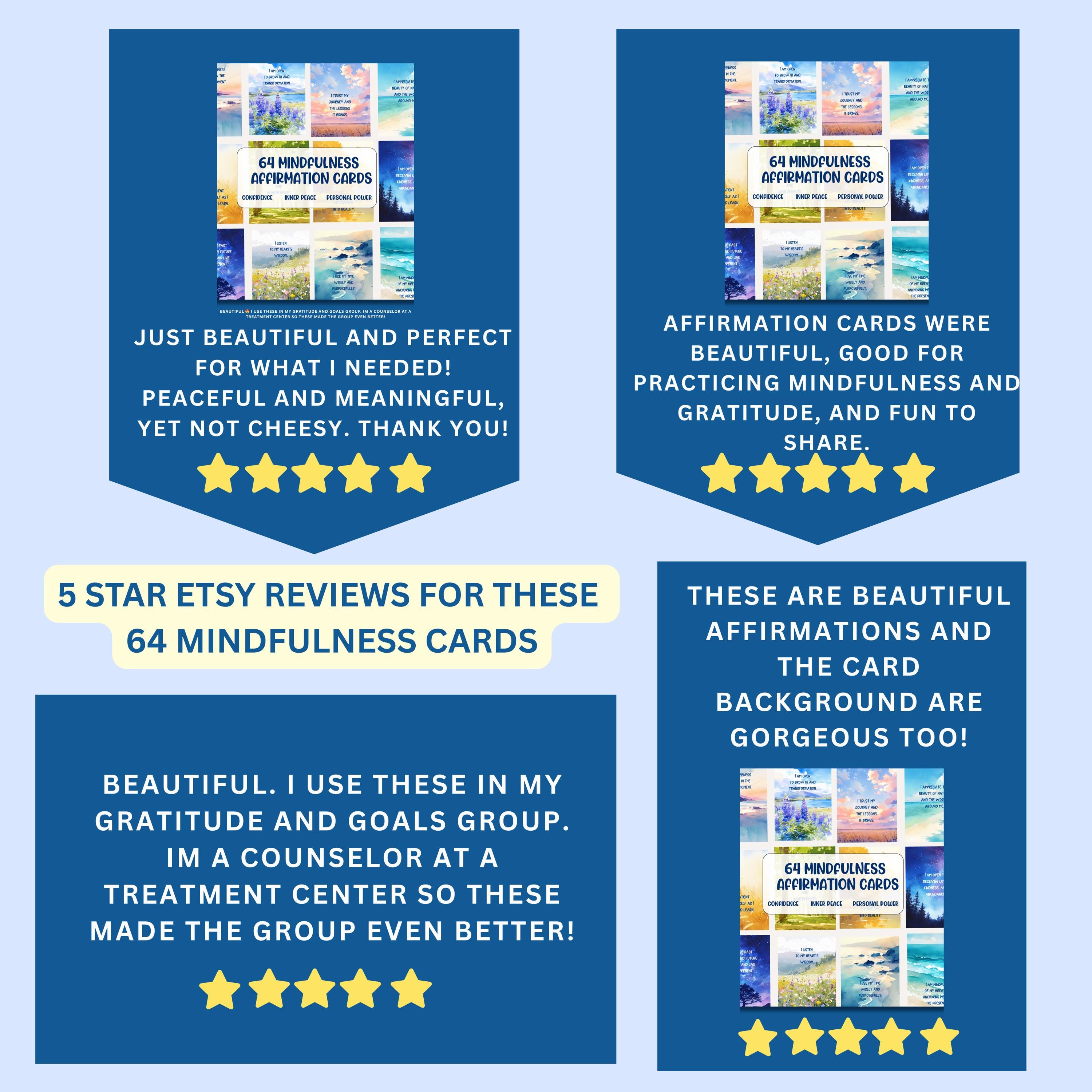 Mindfulness Affirmation Cards. Mental Health Affirmations Coping Card ...
