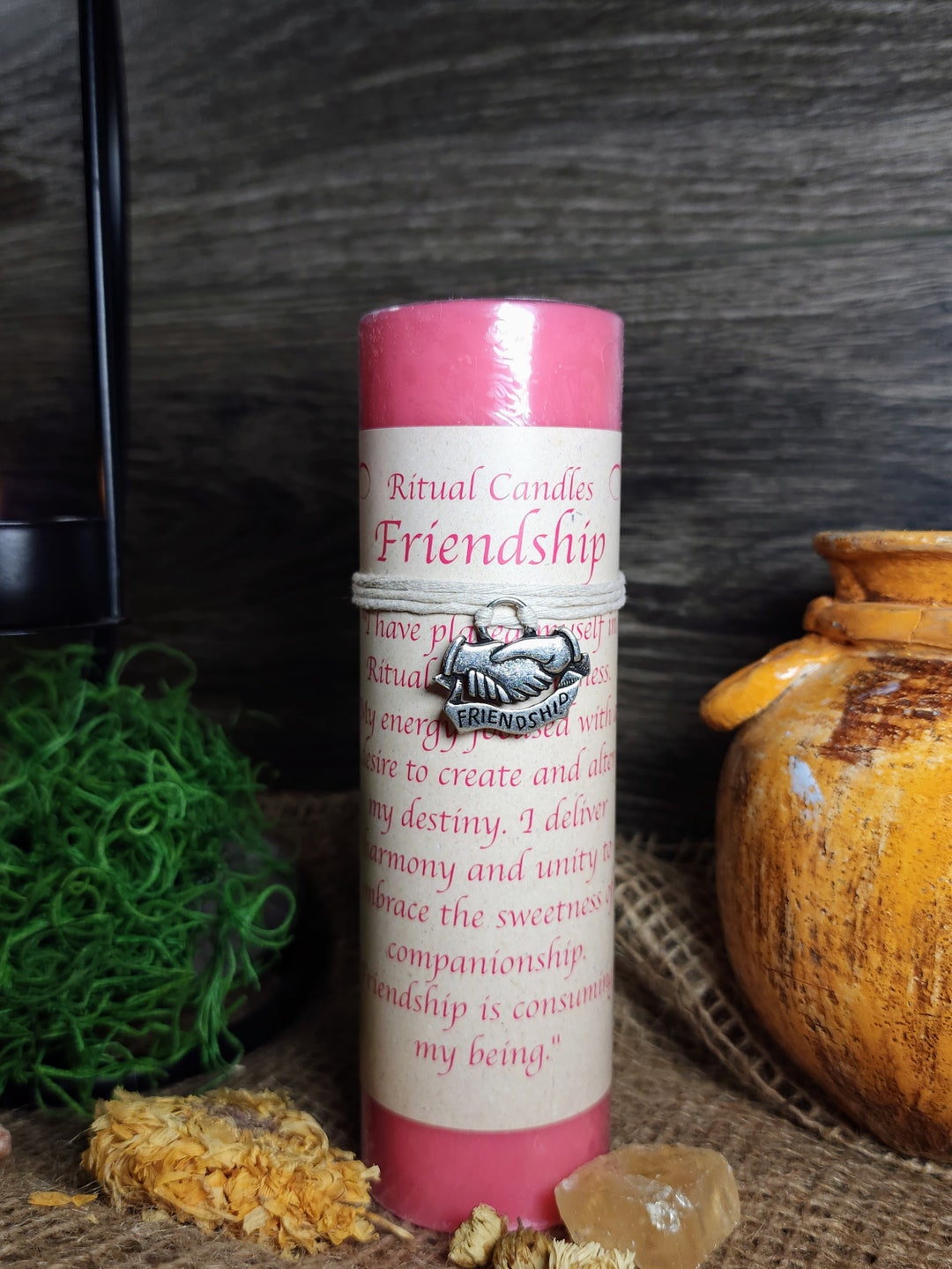 Ritual Candle Friendship 6" Unscented Pillar Candle Hand Poured in USA ...