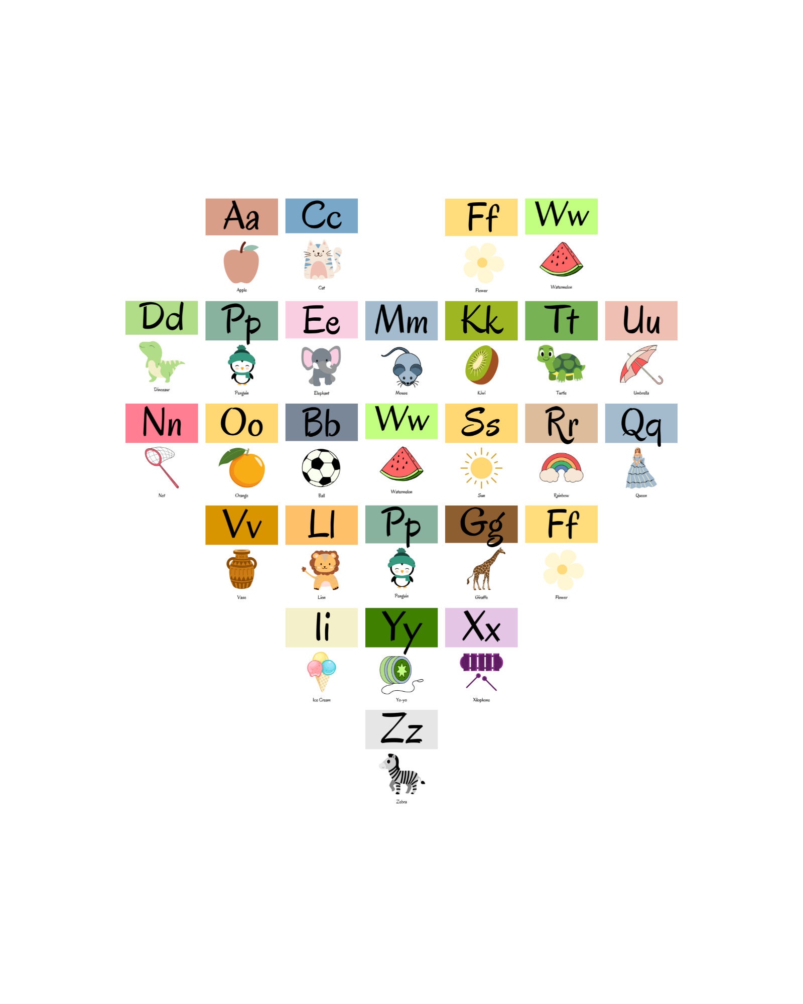 Cute Alphabet Posters Calming Modern Classroom Decor - Etsy