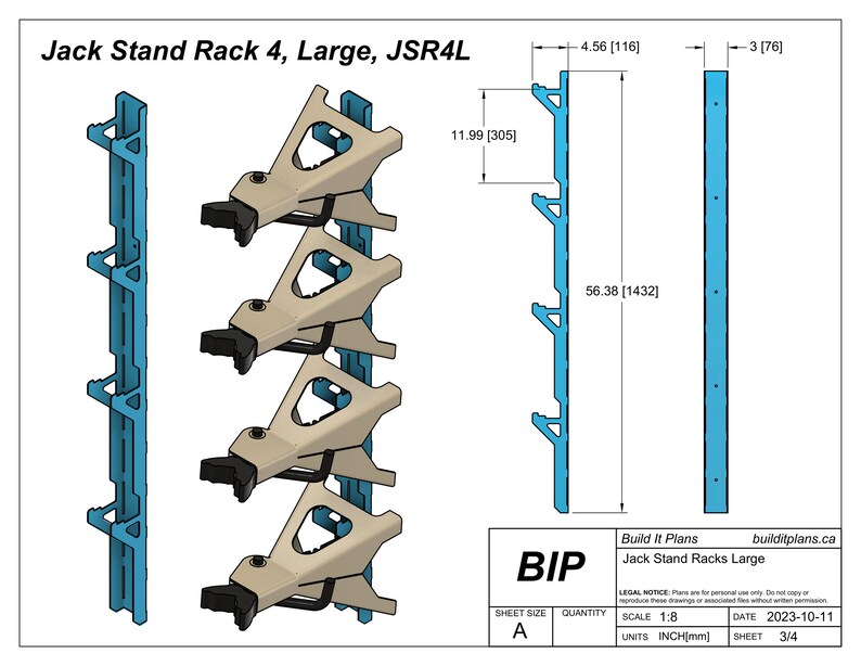 DIY Large Jack Stand Rack DXF Cut Files 3-12 Ton Jack Stands - Etsy