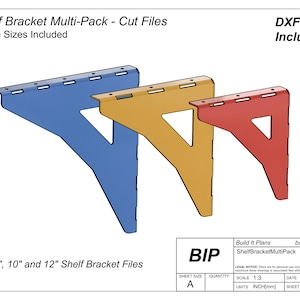 Shelf Bracket DXF Cut Files for DIY Shop or Garage Shelving - Plasma ...
