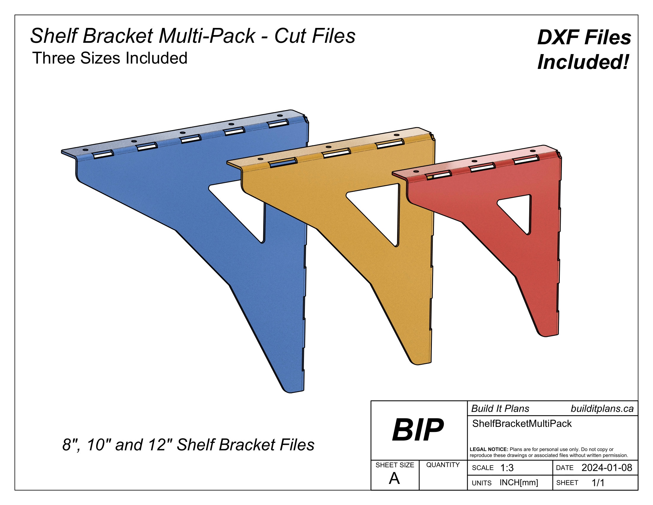 Shelf Bracket Cut Files for DIY Shelving Plasma Cut Files for Metal ...