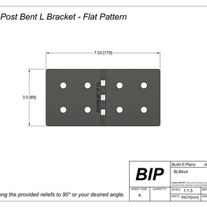 4x4 Post L Bracket DXF Cut File - Etsy