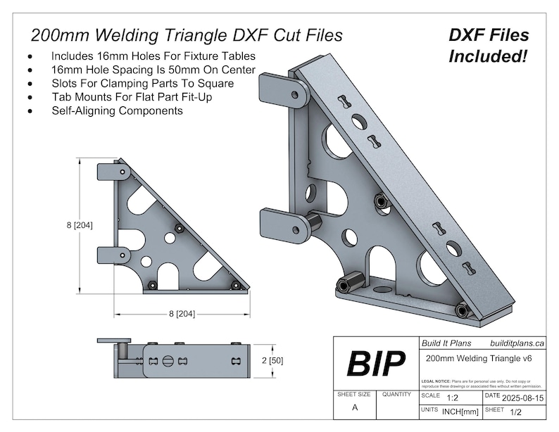 6mm Welding Square DXF File Bundle: Metric Welding Jig Cut Files - Etsy