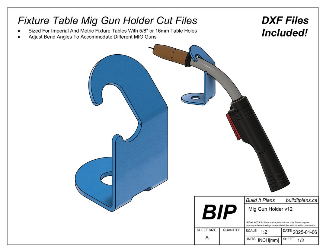 MIG Gun Holder DXF – Welding Table Torch Hook Cut File - Etsy