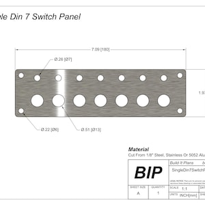 Single DIN Switch Panel DXF – Racing CNC Cut File for Dashboard - Etsy