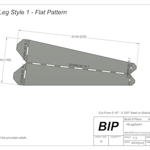 Tapered Furniture Leg DXF Cut Files Multi Pack - 12 Inch and 18 Inch ...