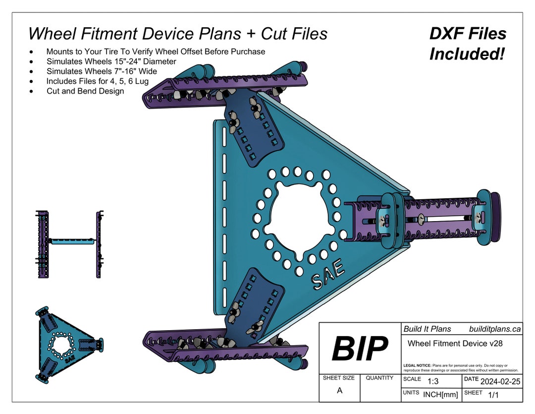 Wheel Offset Tool DXF – Wheel Simulator Files + Plans - Etsy