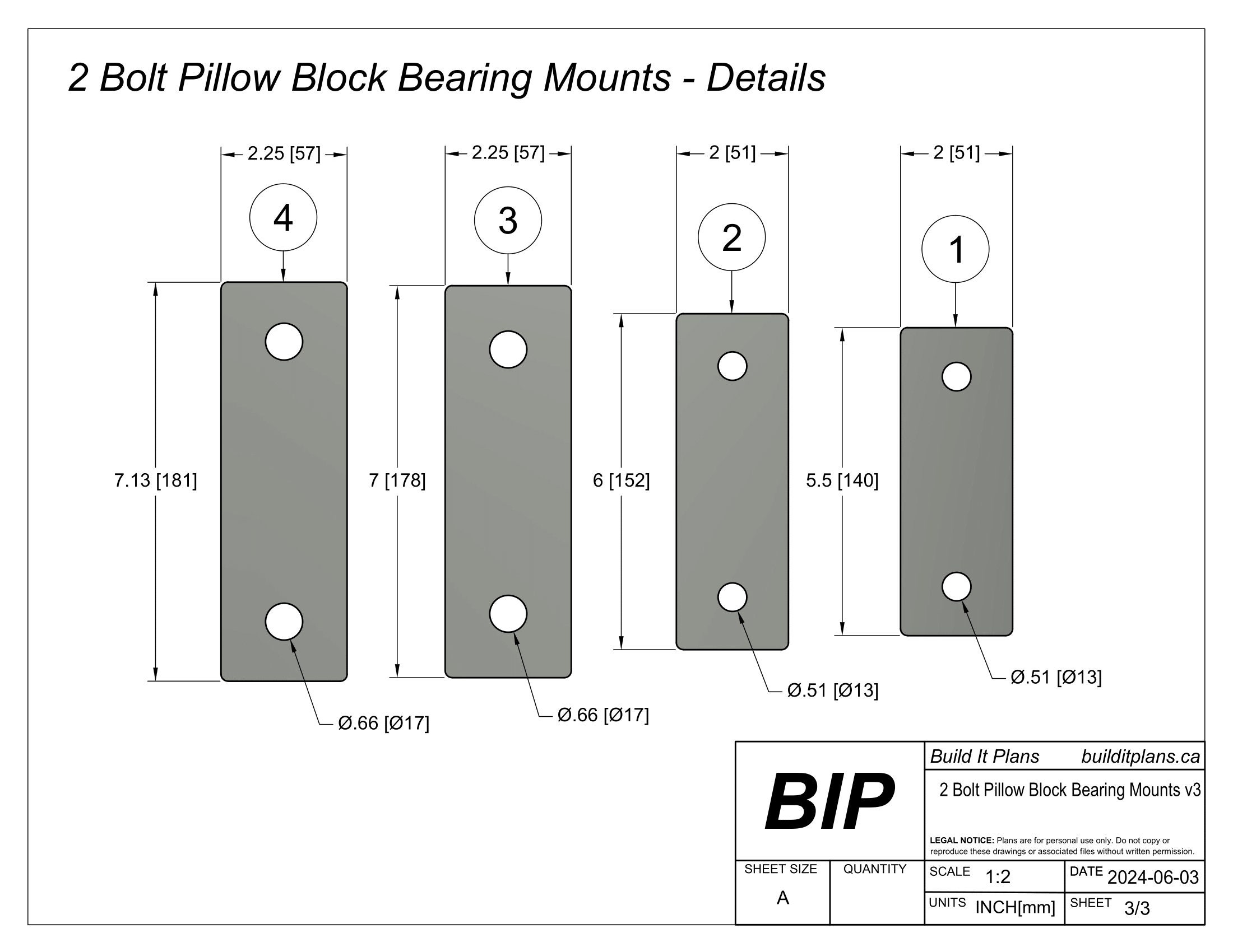 Pillow Block Bearing Mount Cut Files Universal Bearing Mounting Tabs ...