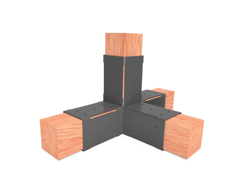 4x4 Post 4 Way Bracket Cut Files for Pergolas - 4 Arm Bracket DXF ...