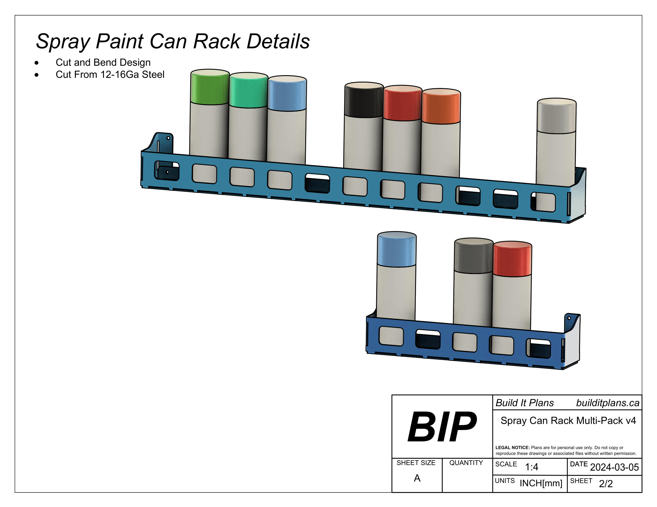 Spray Paint Wall Rack Cut Files for Wall Mounted Spray Can Holder Paint ...