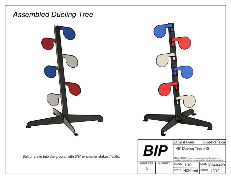 48" Dueling Tree DXF Cut Files: Rifle Target (digital Download) - Etsy