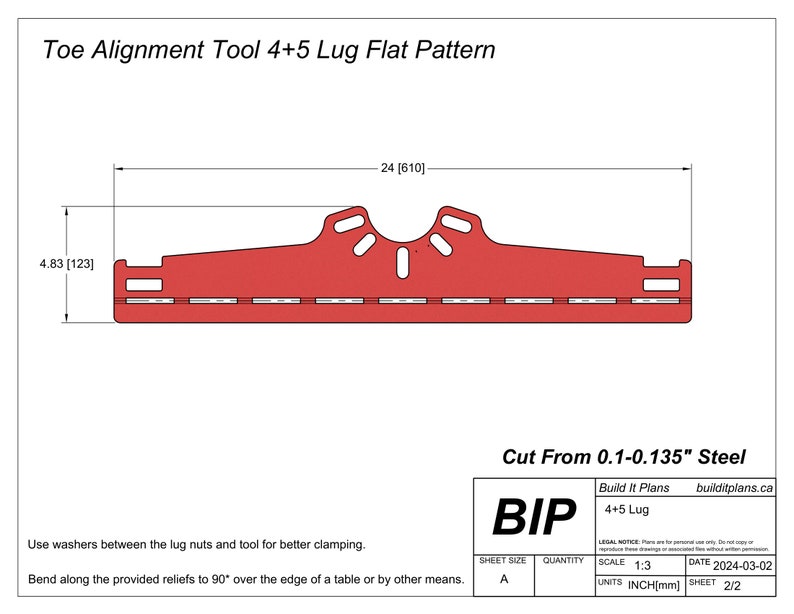 Toe Alignment Tool Cut Files for DIY Alignment DXF Plasma Cut Files for ...
