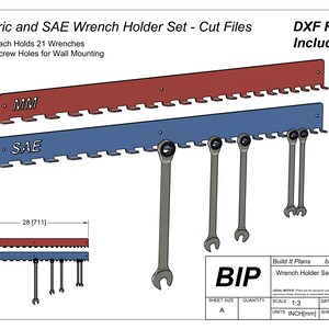 Tool Organizer DXF Bundle - Wall Mount Garage Tool Hanger Cut File Pack ...
