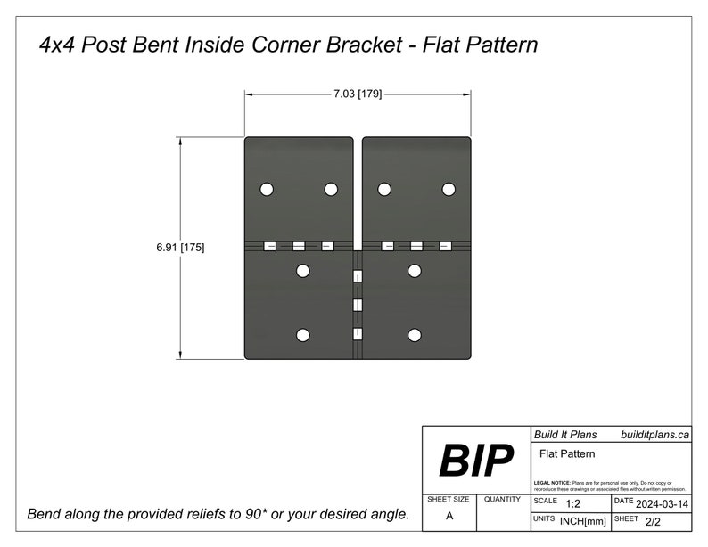 4x4 Post Inside Corner Angle Bracket Cut File for Pergola Inner Corner ...