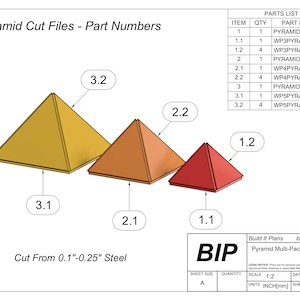 Pyramid Welding Project DXF Files - 3, 4, 5 Inch Sizes - Etsy