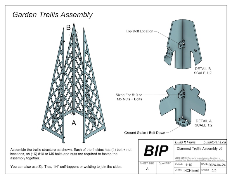 Diamond Garden Trellis DXF Cut Files - DIY Garden Lattice - Etsy
