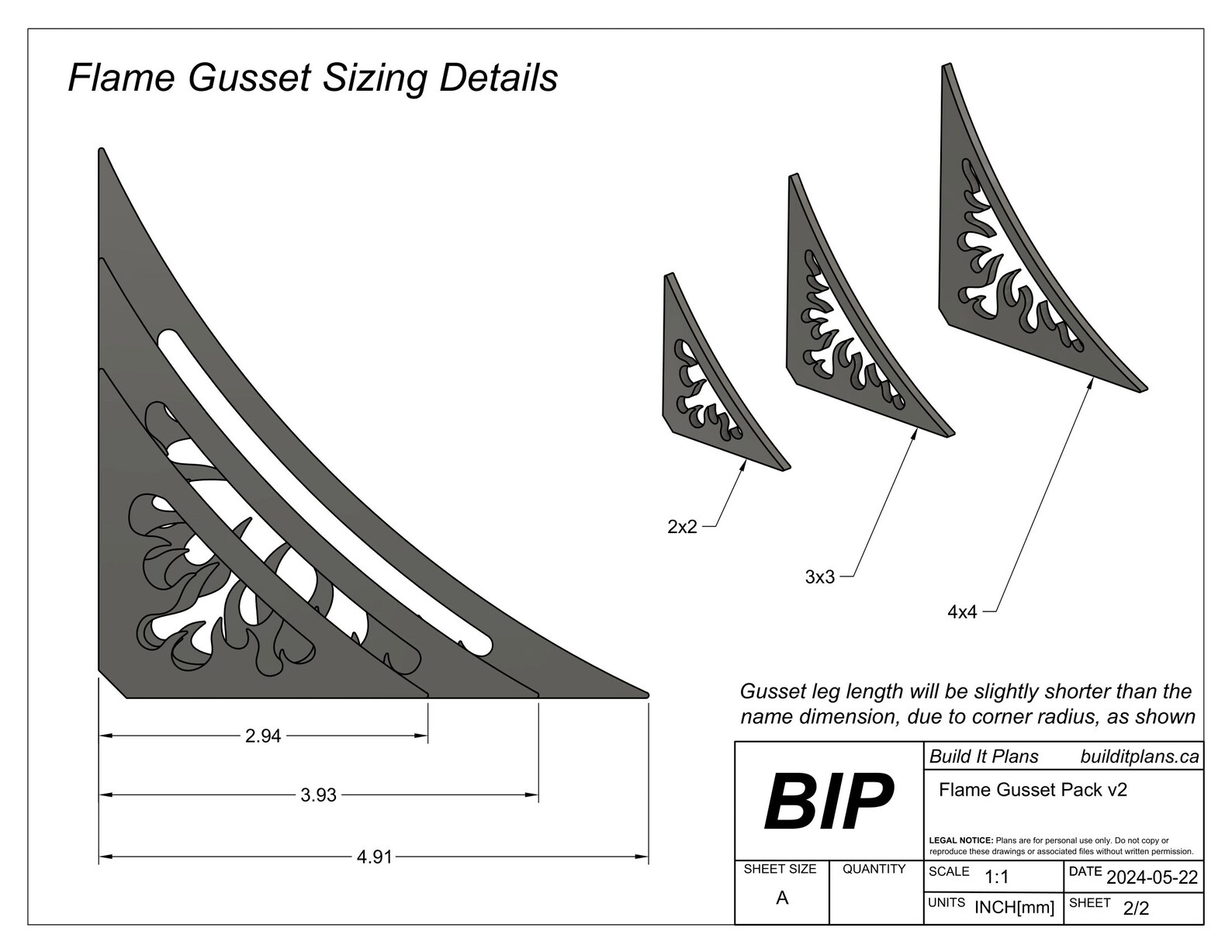Flame Gusset DXF Bundle Cut Files for Fabricators - Etsy