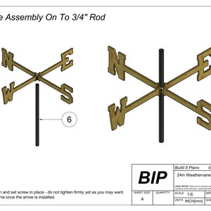 24 Inch Weathervane Cut Files & Plans: CNC Plasma DXF, PDF (digital ...