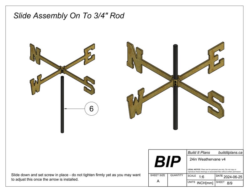 24 Inch Weathervane Cut Files & Plans: CNC Plasma DXF, PDF (digital ...