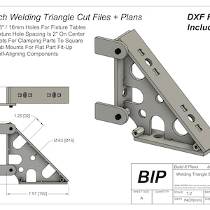 8 Inch Welding Triangle Cut Files and Plans for 0.25 Inch Thick Steel ...