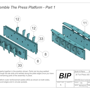 30 Ton Shop Press DXF Files - Heavy Duty Press Cut Files + Plans - Etsy
