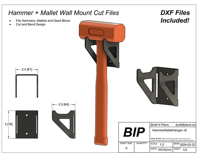 Hammer Storage Rack - Wall Mount - Made in the USA Hornbuilt - Etsy