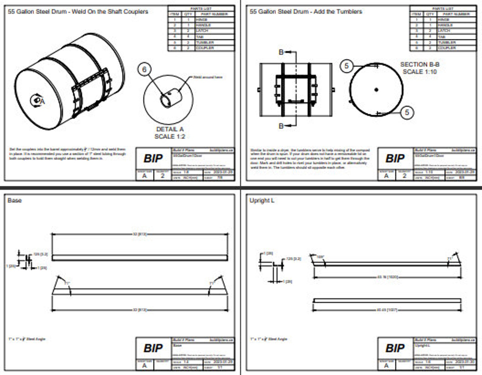 55 Gallon Drum Composter Plans - DIY Large Family Dual Drum Compost ...