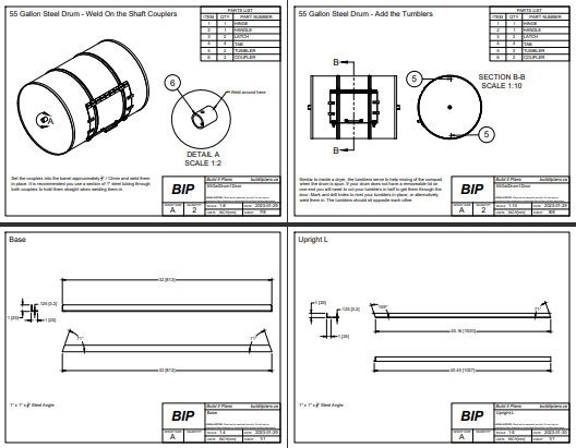 55 Gallon Drum Composter Plans - DIY Large Family Dual Drum Compost ...