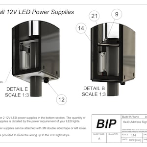 Illuminated Address Sign Pillar DXF Cut Files and Plans - Etsy