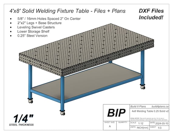 Steel fab table store