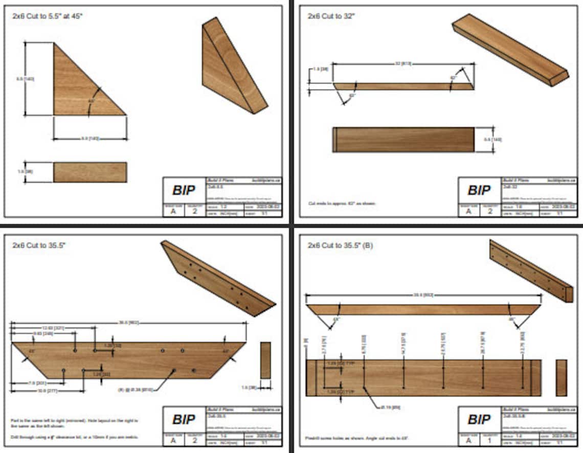 8 Foot Picnic Table PDF Plans: DIY 2x6 Construction (digital Download ...